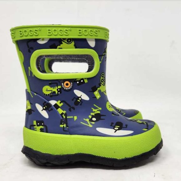 Bogs | Shoes | Nwob Toddler Boys 4 Bogs Skipper Robot Rubber Rain Boots ...